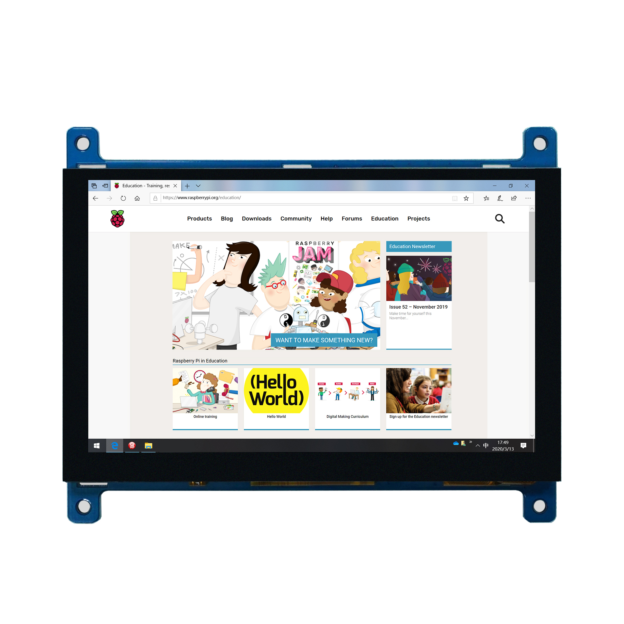 5 inch 800x480 Capacitive Touch Screen LCD Display with 5V/1A/2A mini ...